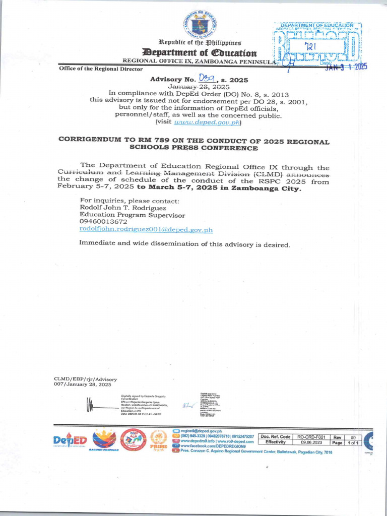 1 31 2025 721 Advisory | PDF