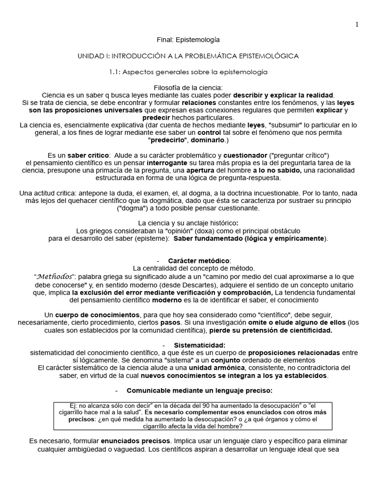 Introducción a la Epistemología | PDF | Verdad | Conocimiento