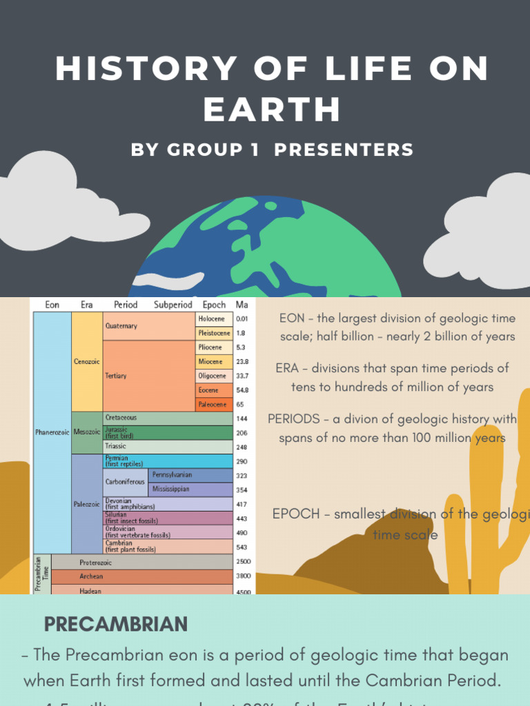 History of Life On Earth | PDF | Geologic Time Scale | Earth Sciences