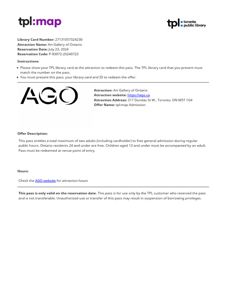 TPL Map Art Gallery of Ontario 20240723 | PDF