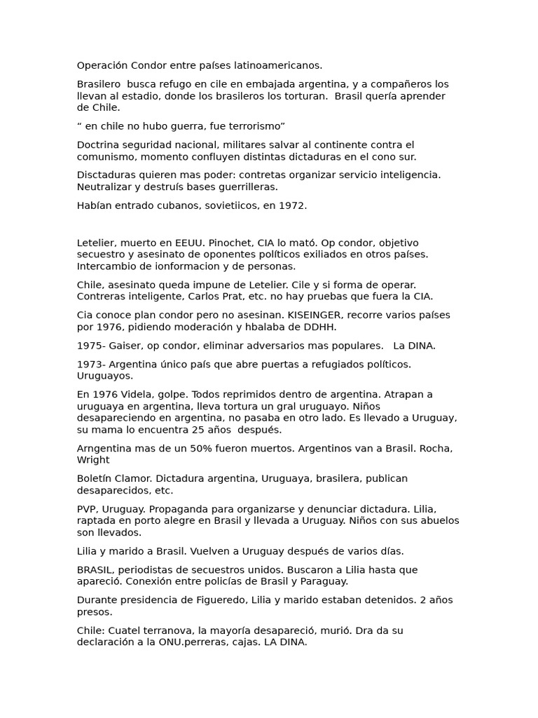 Operación Condor Entre Países Latinoamericanos | PDF