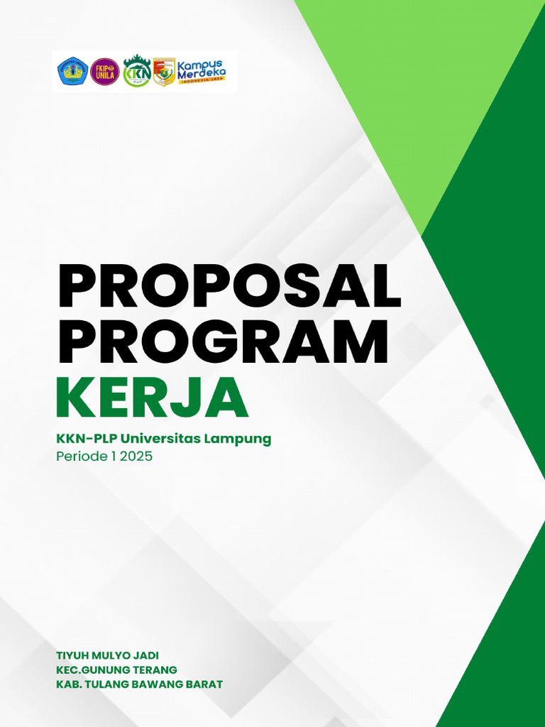 Program Kerja KKN-PLP Desa Mulyo Jadi Fix | PDF