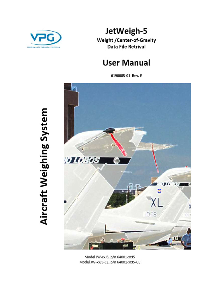 Aircraft System Jetweigh 5 Gravity Data Gen 5 (6190085 01) Rev E Manual ...