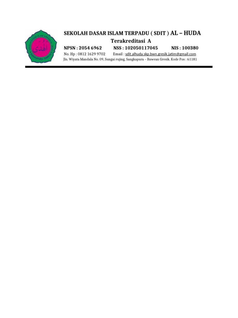 Kop Surat Sekolah | PDF