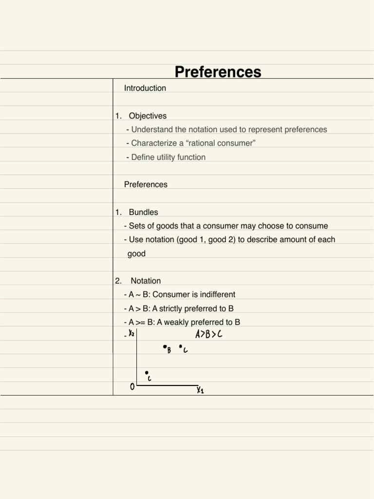 Inter Micro Class 2 | PDF | Utility | Microeconomics