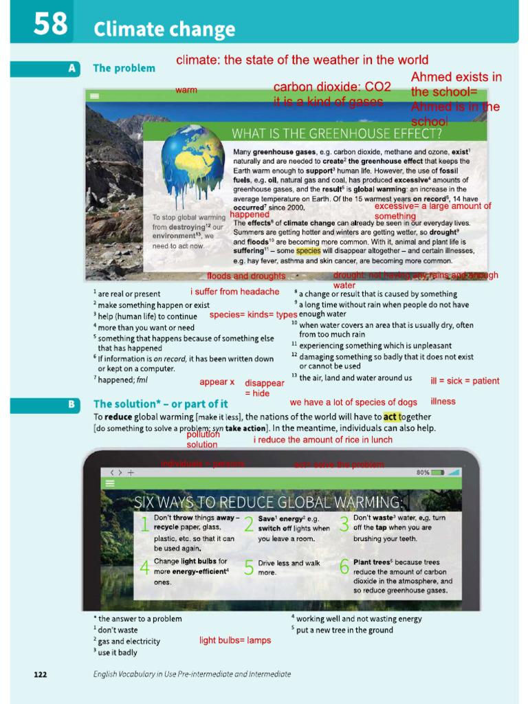 Climate Change Vocabs and Expressions | PDF