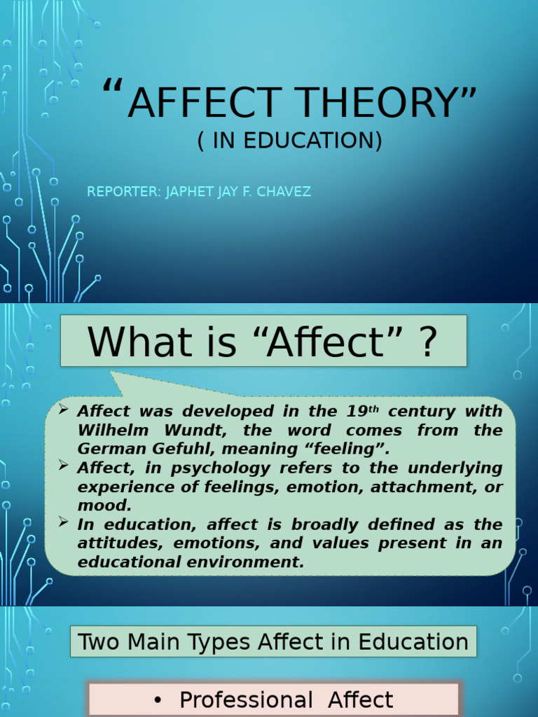 Affect and Effect-Report | PDF