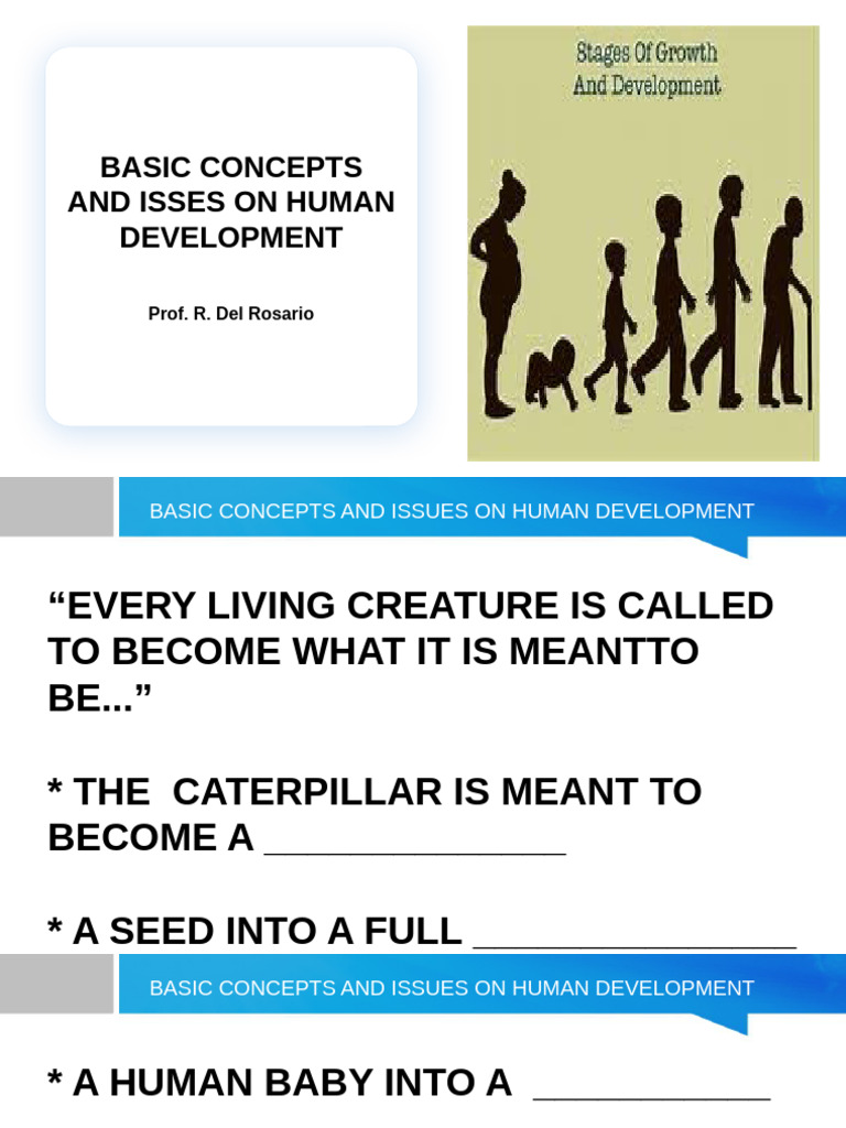Basic Concepts and Isses on Human Development | PDF | Cognition | Liberal Arts Education