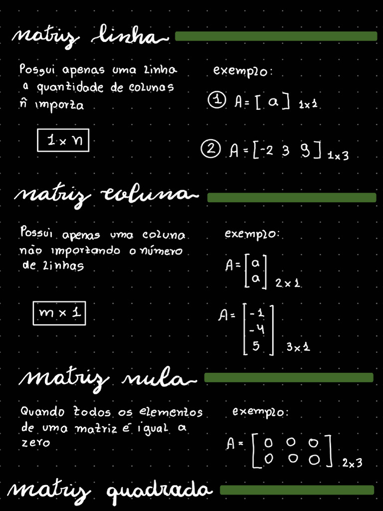 Tipos de Matrizes | PDF