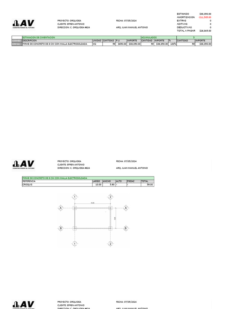 ESTIMACION DE OBRA 4 | PDF