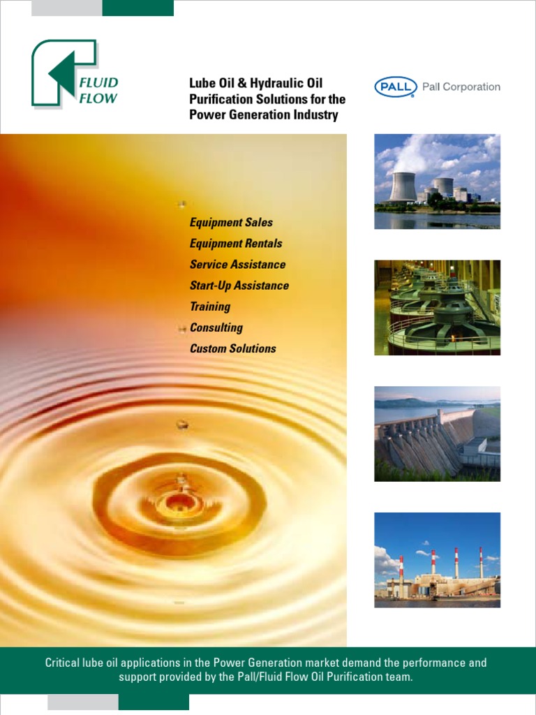 Pall Oil Purification Solutions Overview | PDF | Lubricant | Filtration