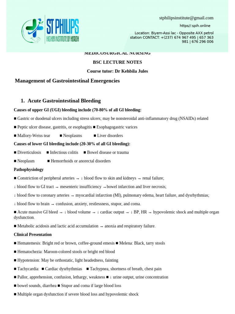 GI Emergencies | PDF | Ulcerative Colitis | Gastrointestinal Tract