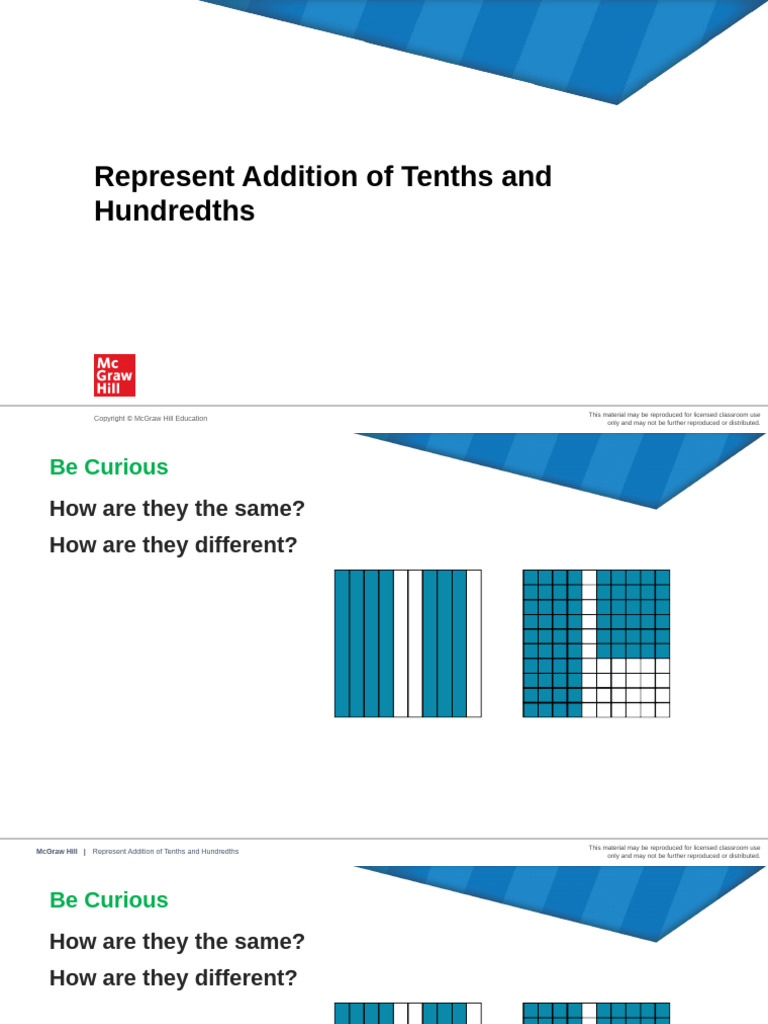 4-3 Represent Addition of Tenths and Hundredths | PDF | Mathematics ...