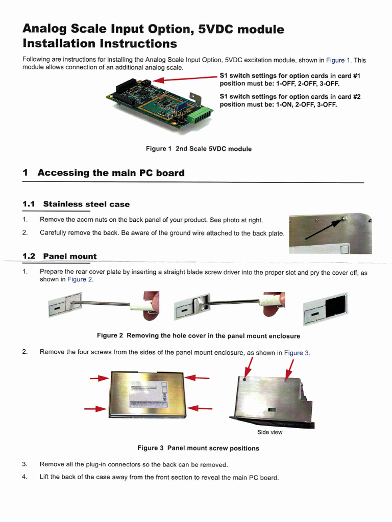 Awt05 508062 Analog Scale Input Option 5vdc Module Installation Instuctions | PDF