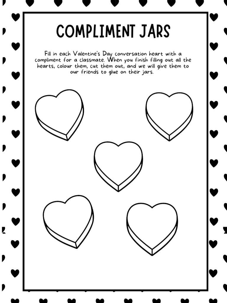 Compliment Jars Valentine's Day PDF | PDF