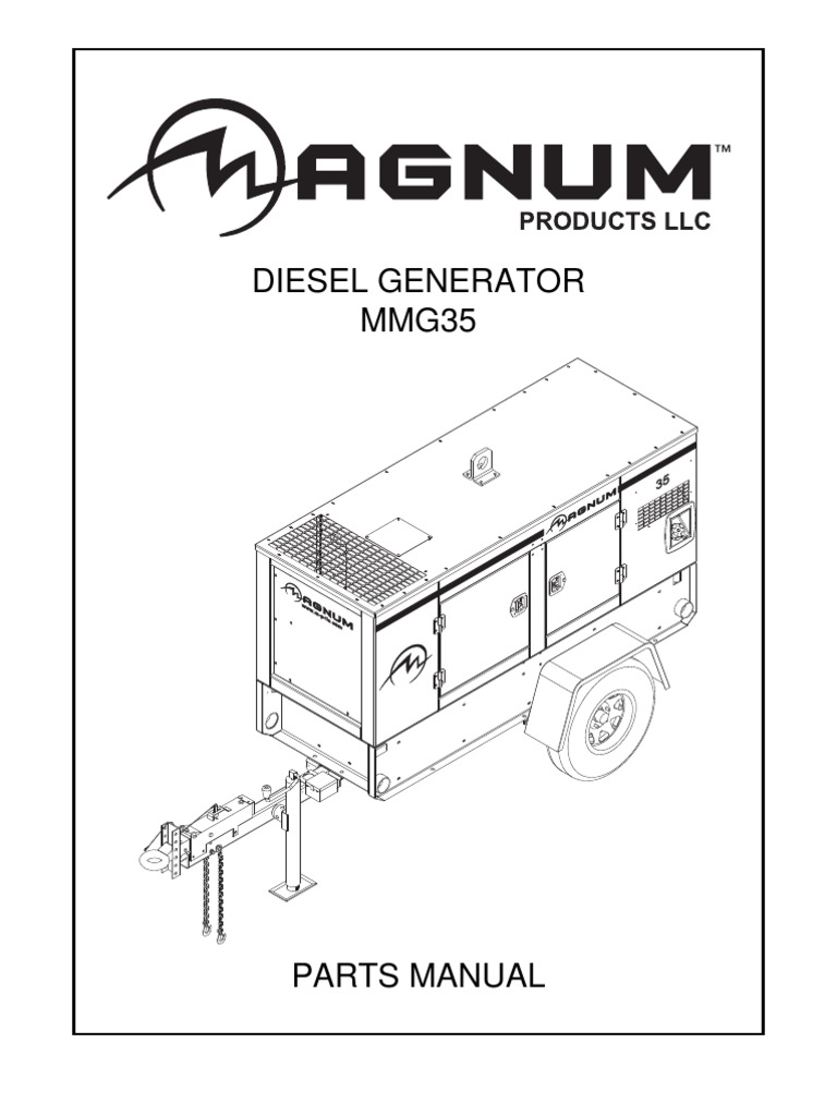 Magnum Diesel Generator Mmg35 Parts Manual | Screw | Nut (Hardware)
