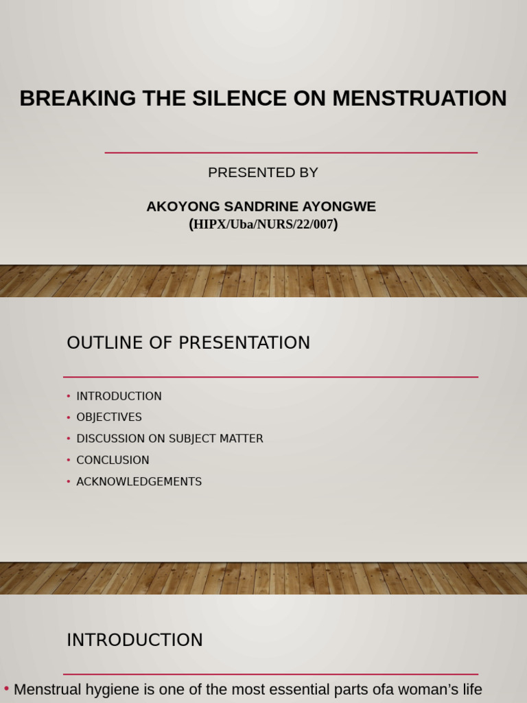 Menstrual Hygiene Awareness and Challenges | PDF