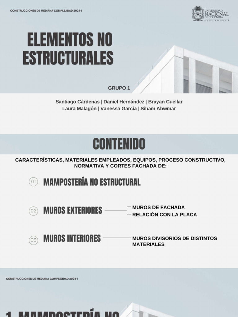 Elementos No Estructurales | PDF