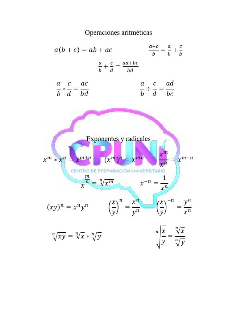 Formulario Mate | PDF