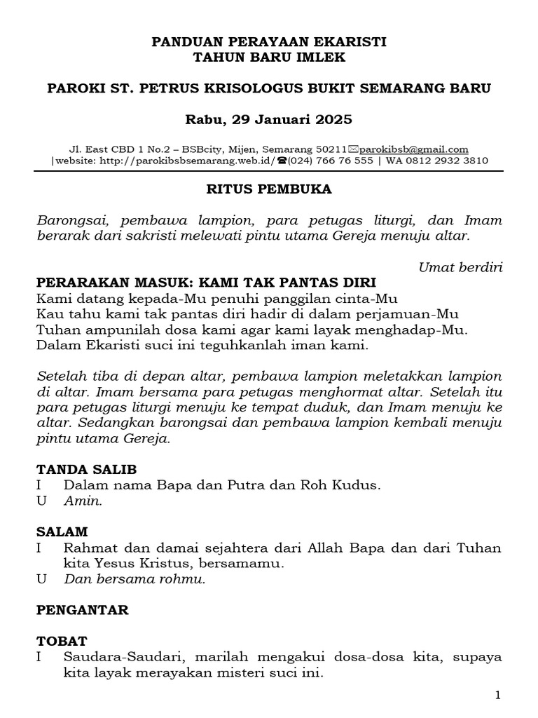 Tahun Baru Imlek 2025 Umat | PDF
