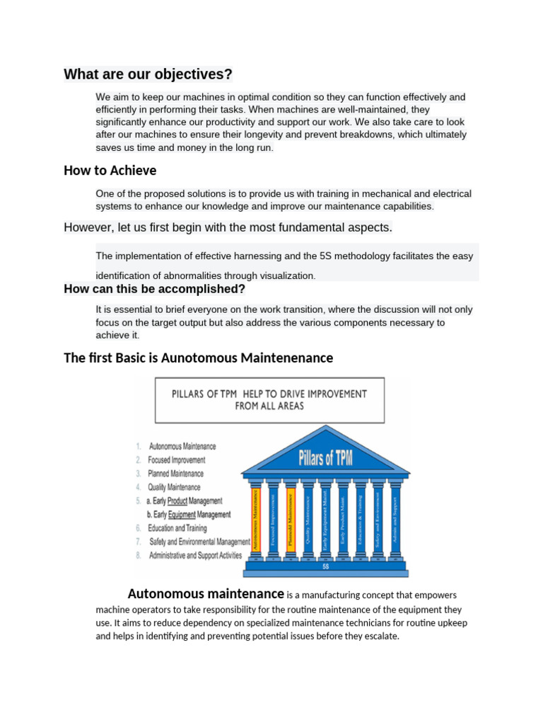 What are our objectives | PDF | Safety