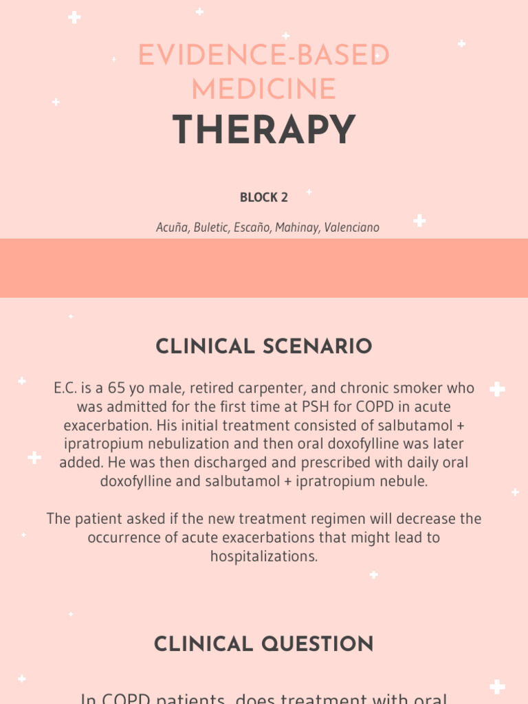 Block 2 Presentation EBM Journal Appraisal On Therapy | PDF | Chronic ...