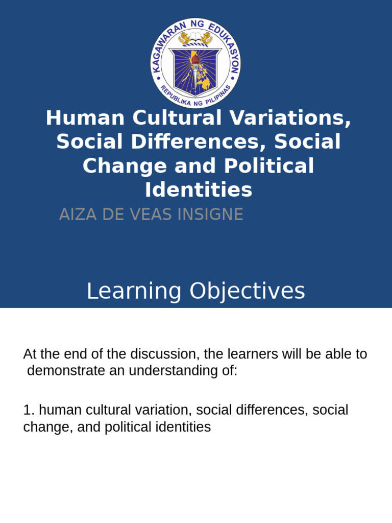 Human Cultural Variation Social Differences | PDF | Liberal Arts ...