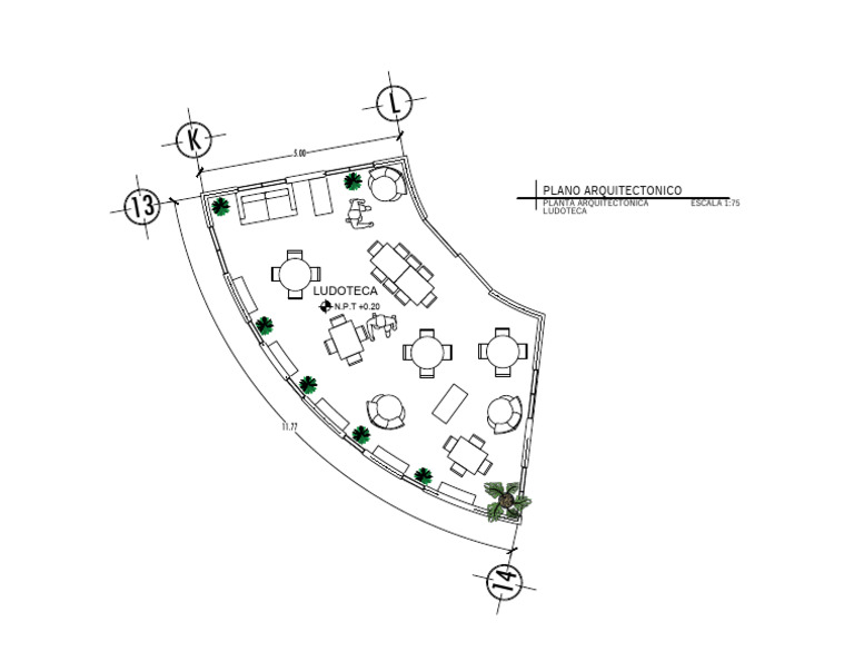 Planta arquitectónica de ludoteca | PDF