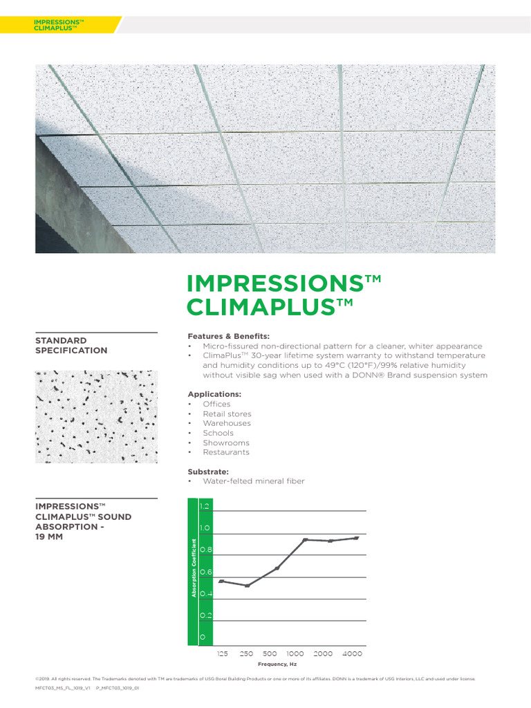 USG Mineral Fiber 60x60 False Ceiling Structure | PDF | Acoustics