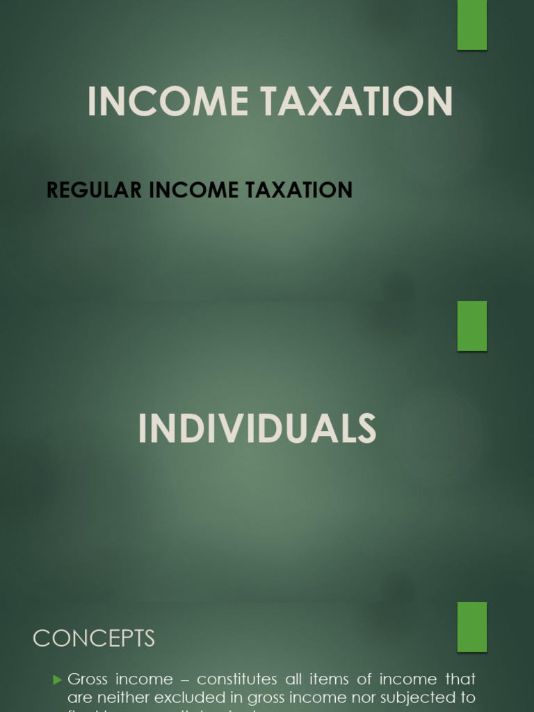 Income Taxation Guide for Individuals | PDF | Tax Deduction | Income Tax