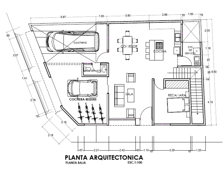 Planta Arquitectonica Cotas Baja | PDF