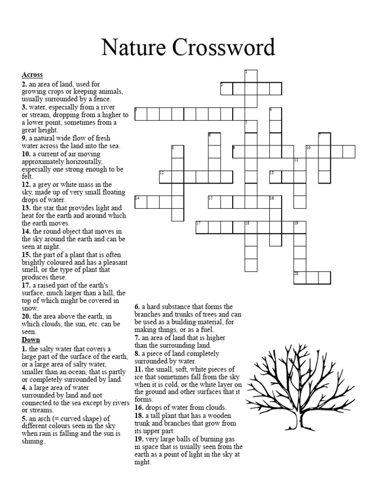 Nature Crossword (1) | PDF | Sky | Earth