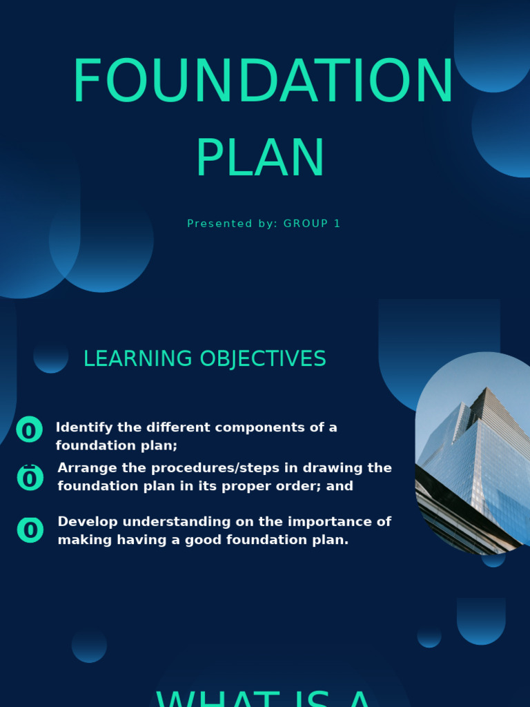 Group 1 Foundation Plan | PDF | Foundation (Engineering) | Concrete