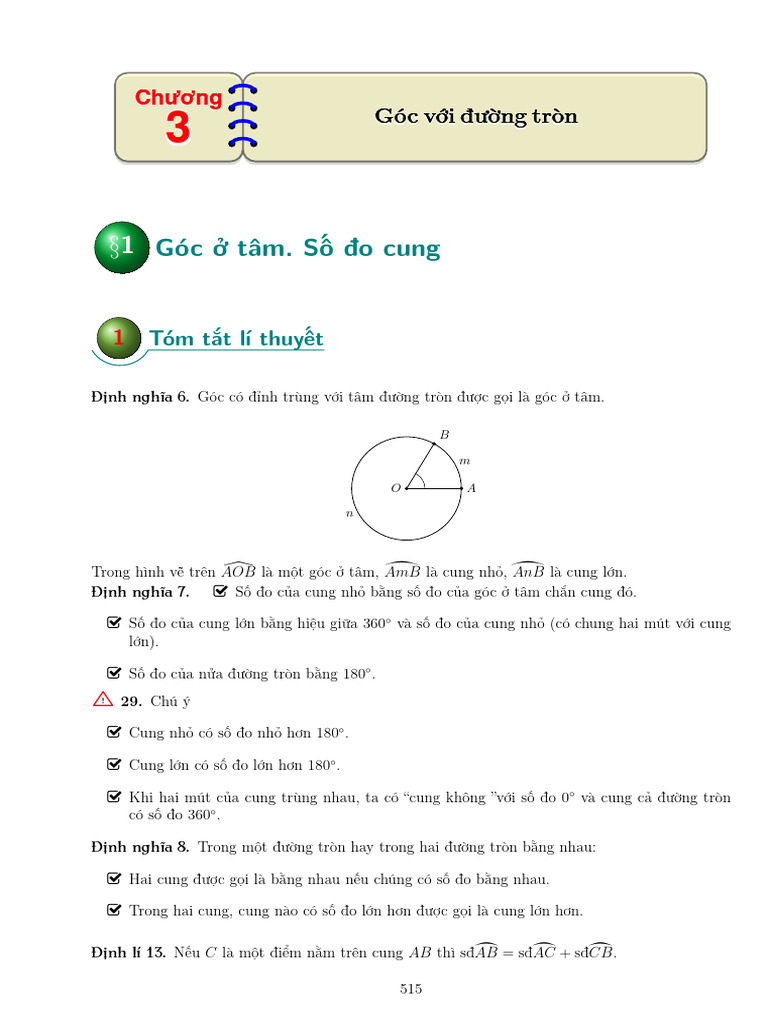 Cac Dang Bai Tap Goc Voi Duong Tron | PDF