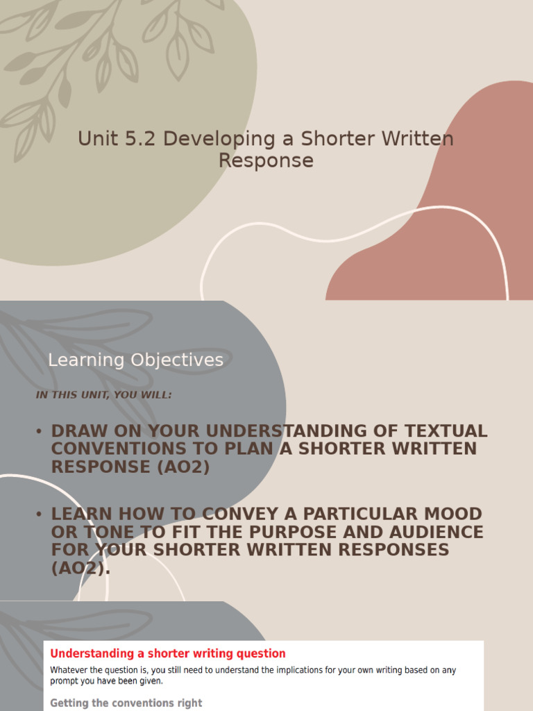 Crafting Effective Short Responses | PDF