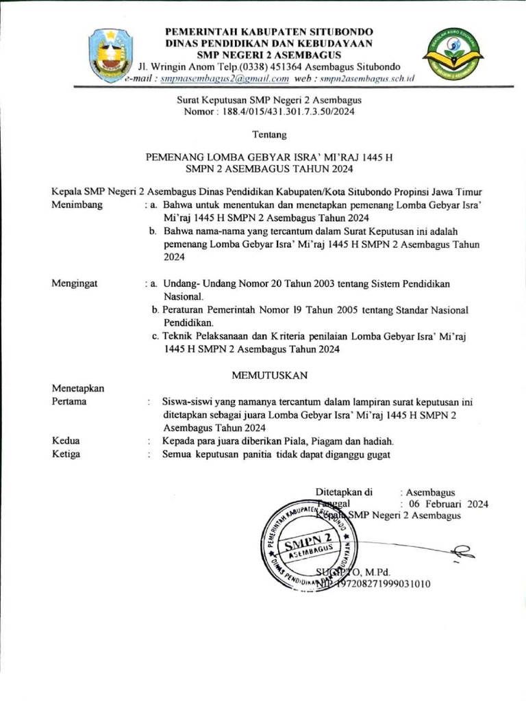 SK LOMBA SD 2024 | PDF