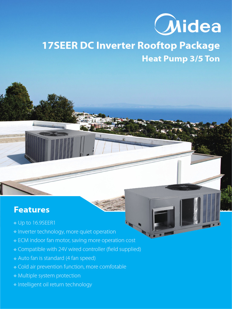 17SEER DC Invert Rooftop Package Heat Pump | PDF | Heat Pump | Equipment