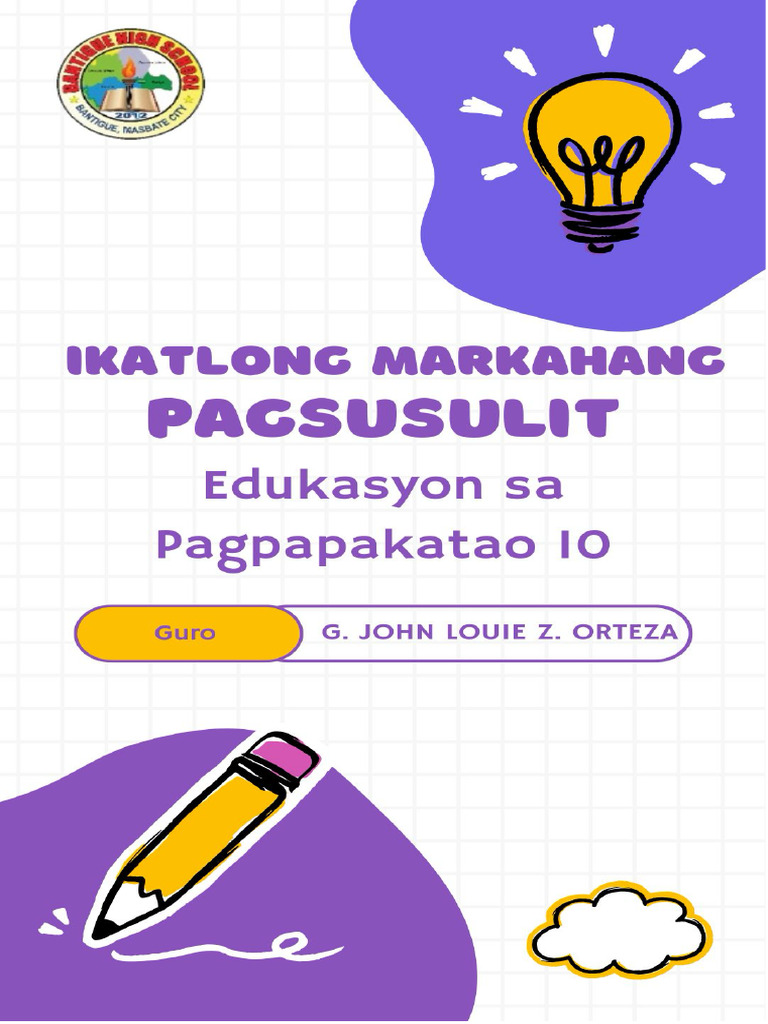 ESP 10 Third Quarter Exam | PDF