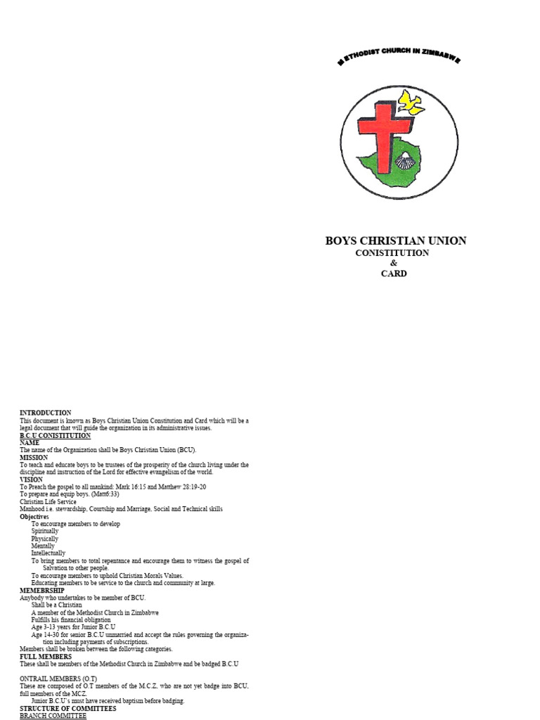 Bcu Card - and - Constitution | PDF