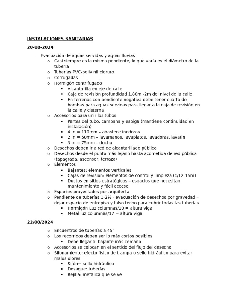 Instalaciones Sanitarias | PDF | Tubería (transporte de fluidos) | Baño