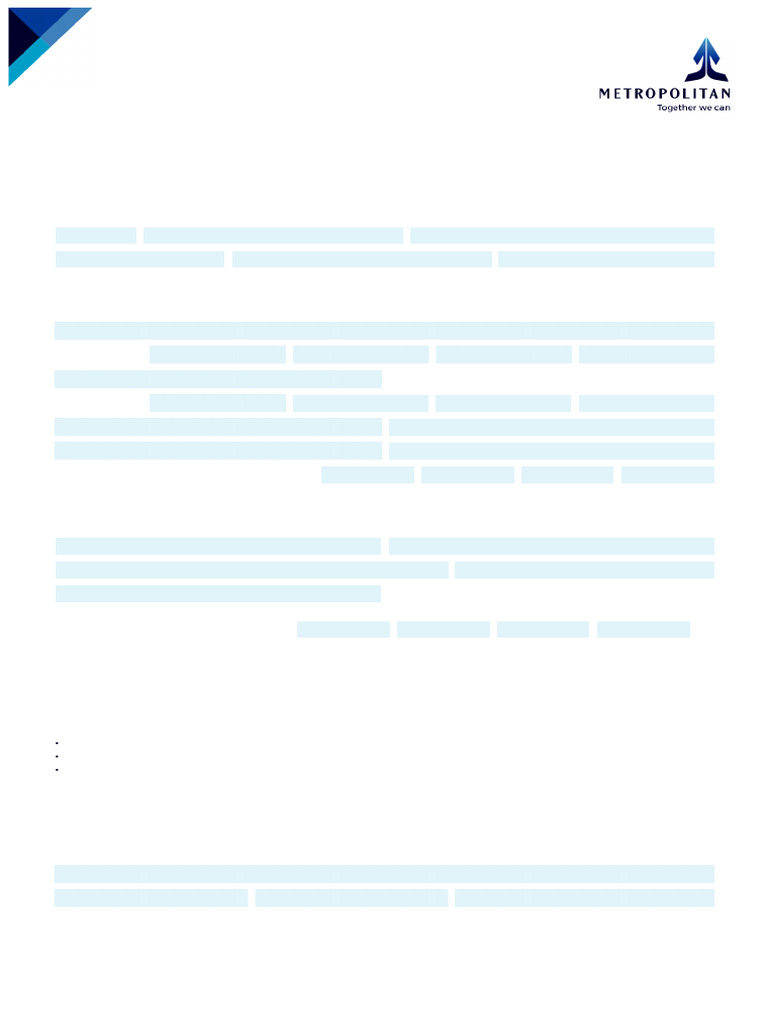 MetLife KYC Form Individuals | PDF