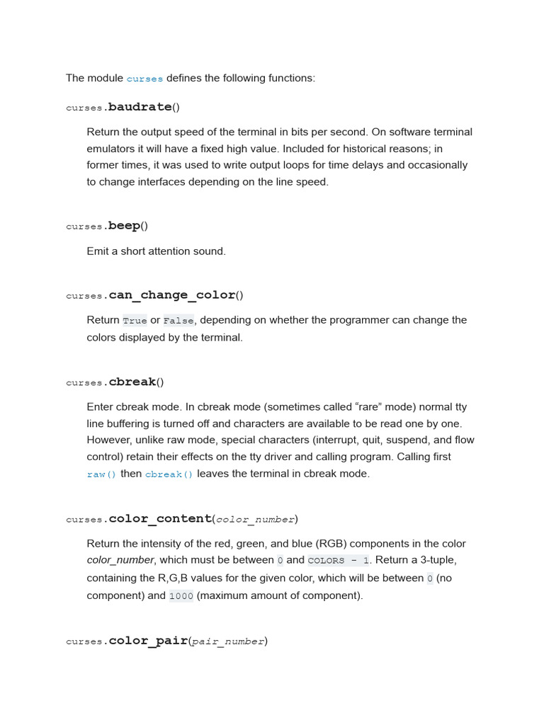 Curses Beep | PDF | Computer Terminal | Computer Science