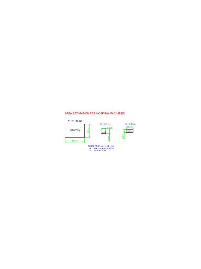 Hospital Facilities Area Estimation | PDF