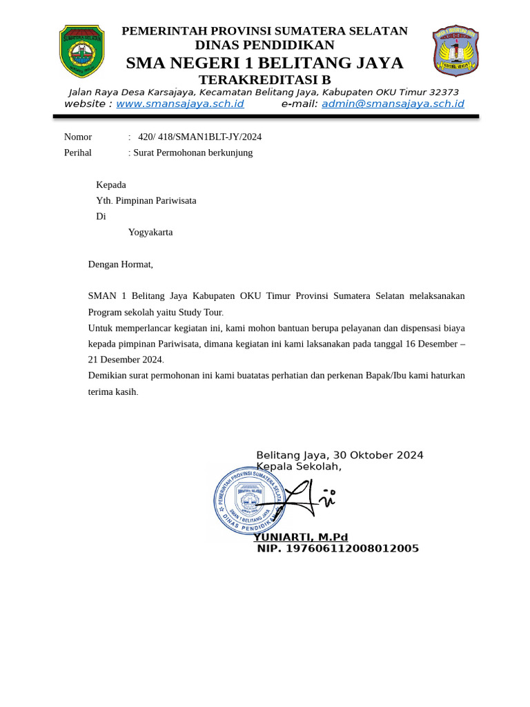 Surat Permohonan Ke Ugm | PDF