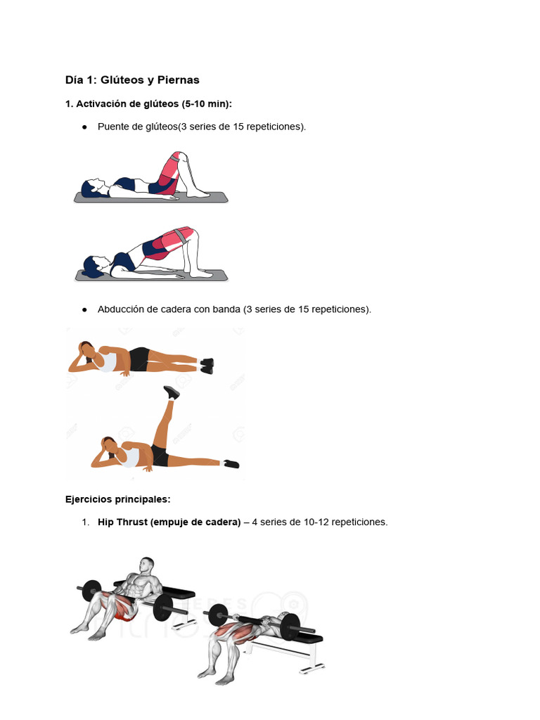 EJERCICIOS 2025 | PDF | Entrenamiento con pesas