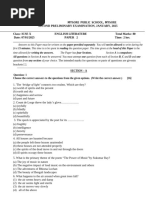 IX Grade English Literature Revision Guide | PDF