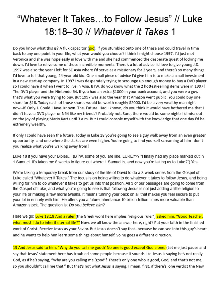 Following Jesus: The Cost of Discipleship | PDF | Jesus | Eternal Life ...