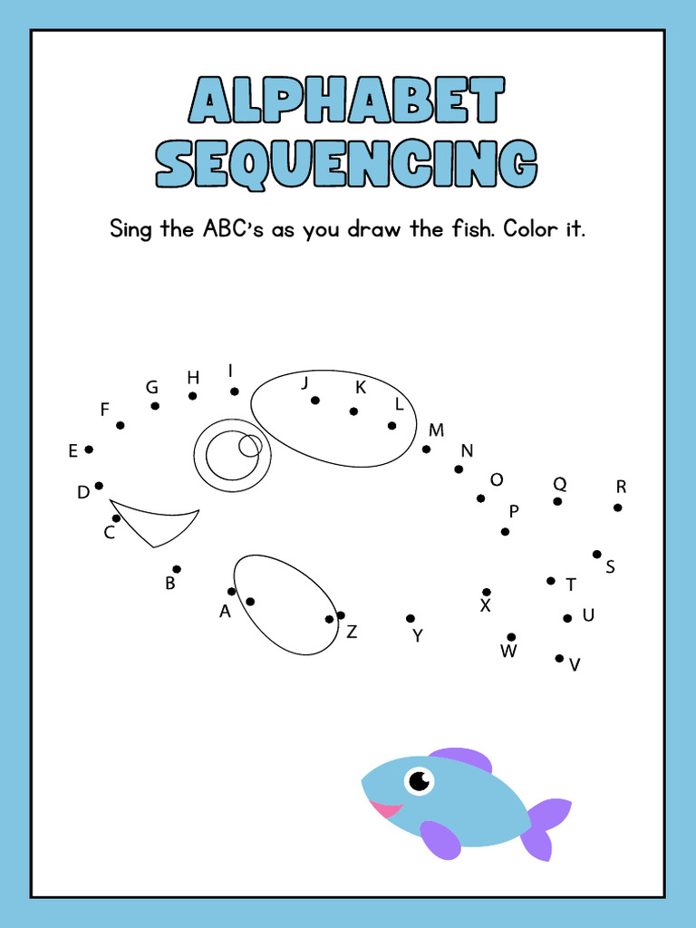 Colorful Alphabet Sequencing Worksheet | PDF
