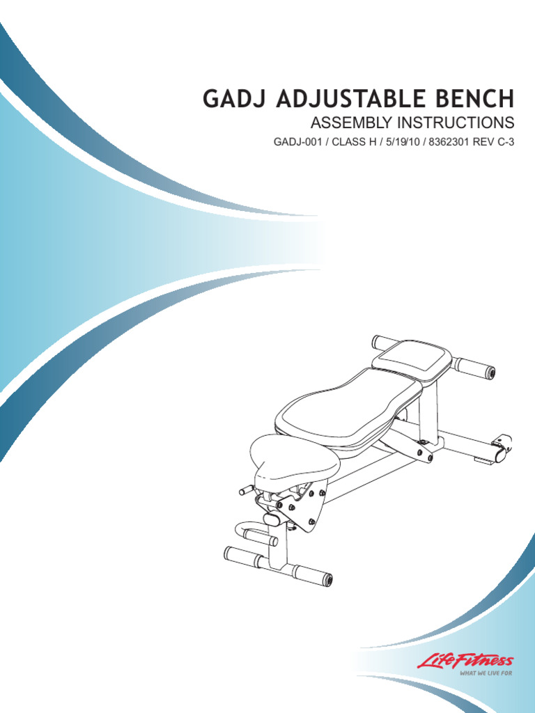 AI GSR GADJ-001 Adjustable Bench English | PDF | Screw