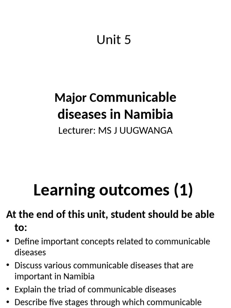 Unit 5.1. Communicable Diseases Defintion | PDF | Infection | Pathogen